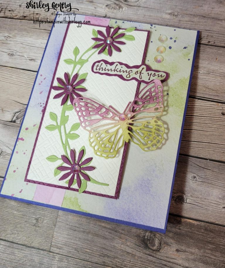 Stampin’ Up! Beautiful Thistle with Dainty Flowers Dies — Thinking of ...